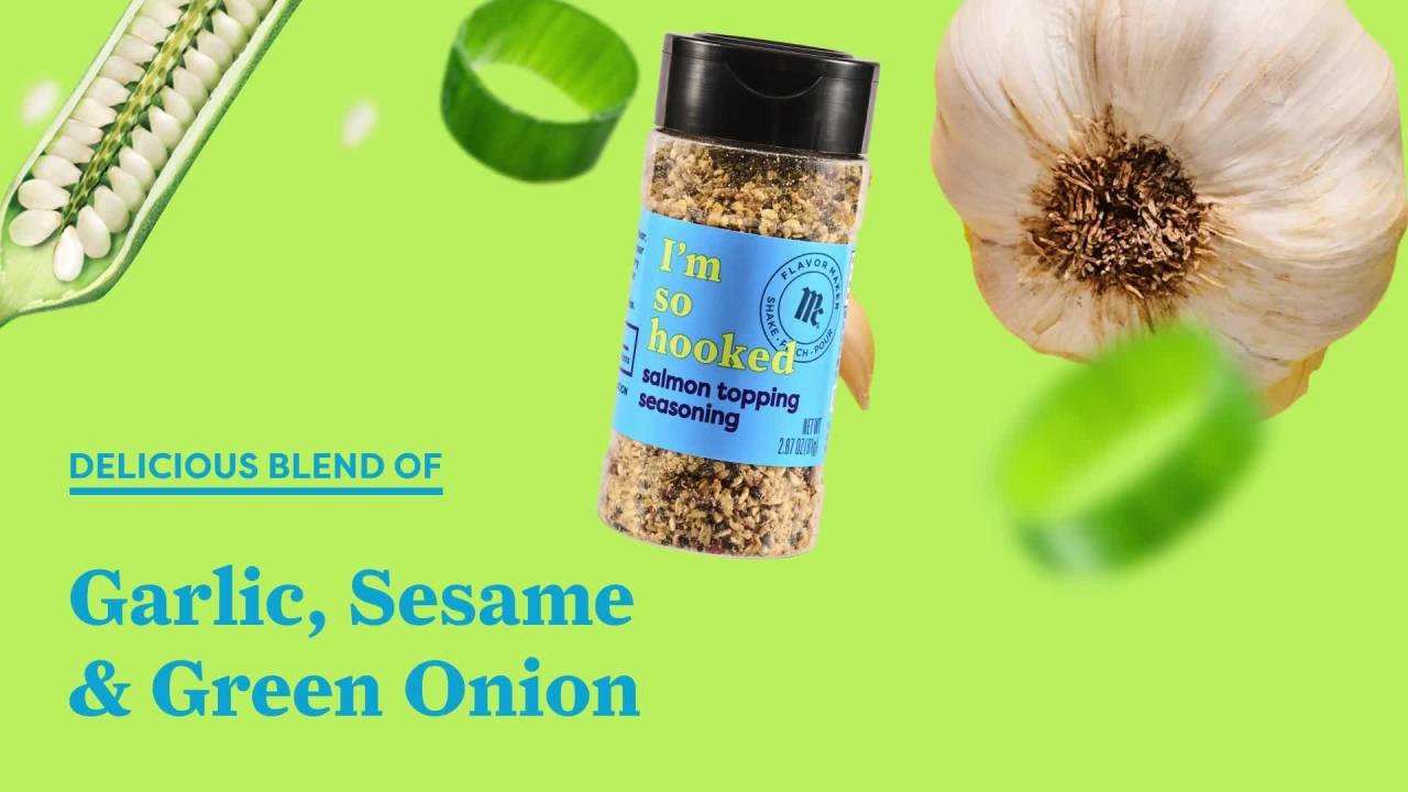 McCormick Salmon Topping Seasoning 2.87 oz Bottle with Garlic Green ...