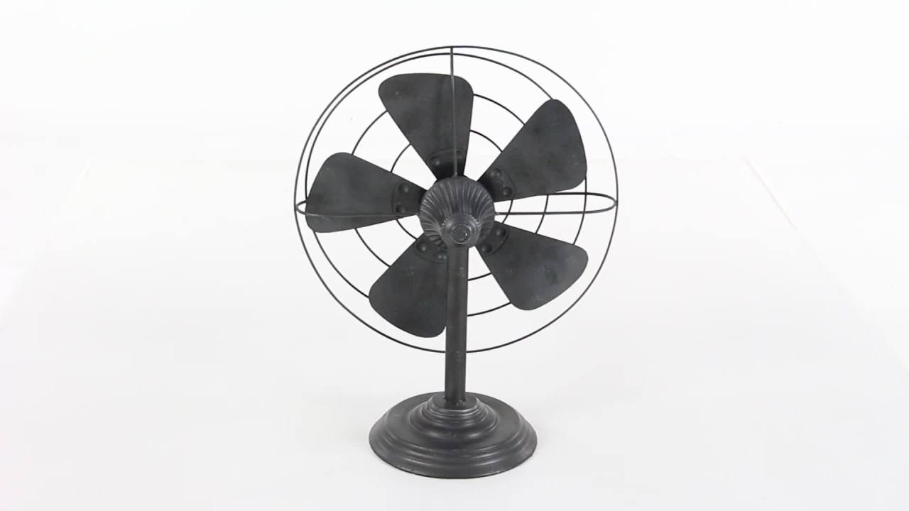 15" x 18" Black Metal Fan Sculpture, by DecMode - Walmart.com